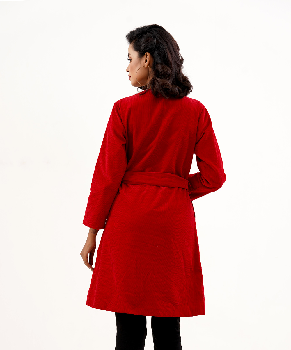 Ethnic red long Jacket