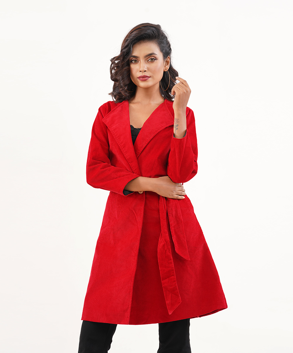 Ethnic red long Jacket