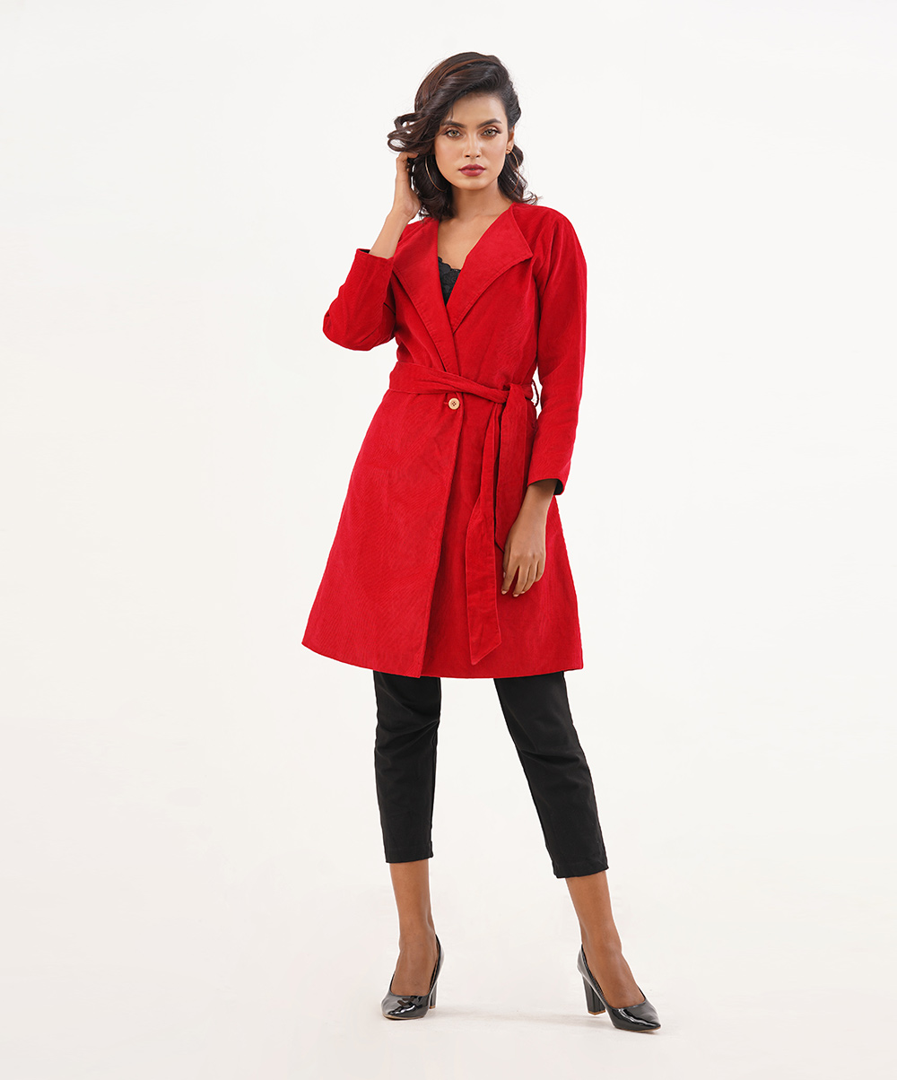 Ethnic red long Jacket