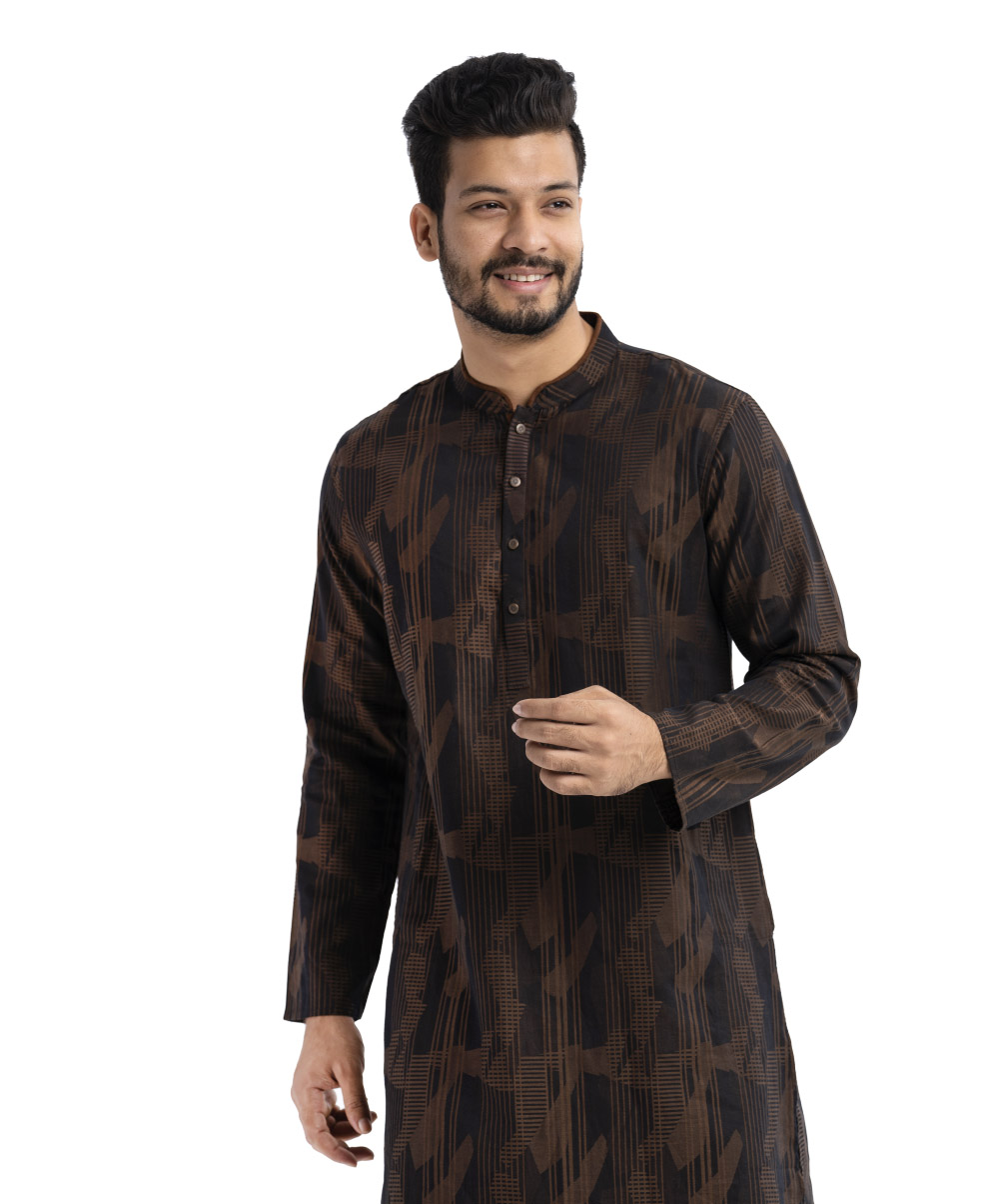 Semi Fitted Jacquard Panjabi