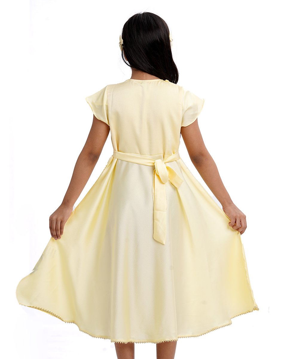 Yellow Retro-Wrap Frock