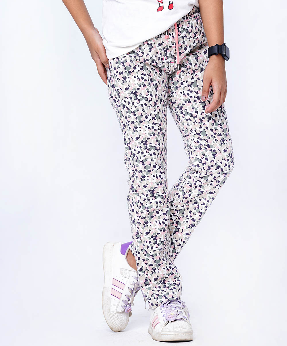 Blue Twill Woven Long Pants